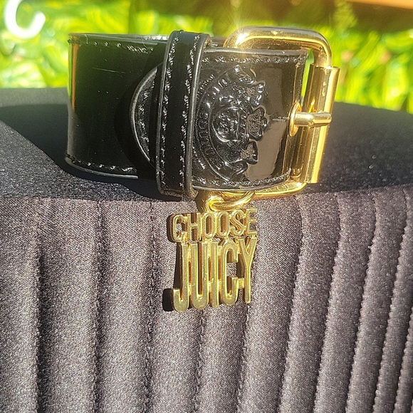 Juicy Couture | Jewelry | Y2k Vintage Juicy Couture Black Leather ...